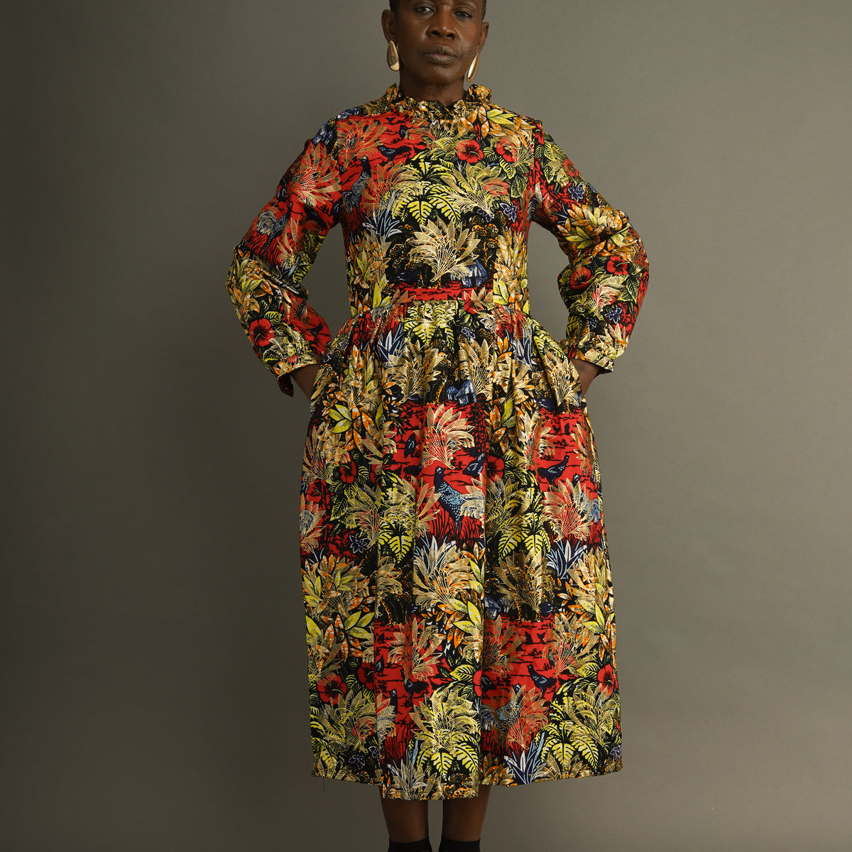 Commot for Road Red Golden Red Dress – Kemi Telford