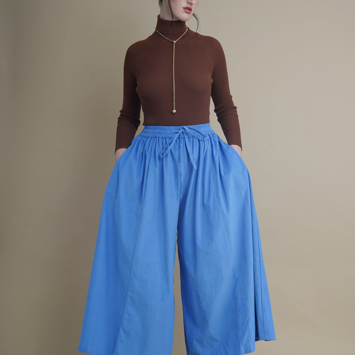 Charlie Blue Corduroy Wide-Leg Palazzo Pants – Kemi Telford